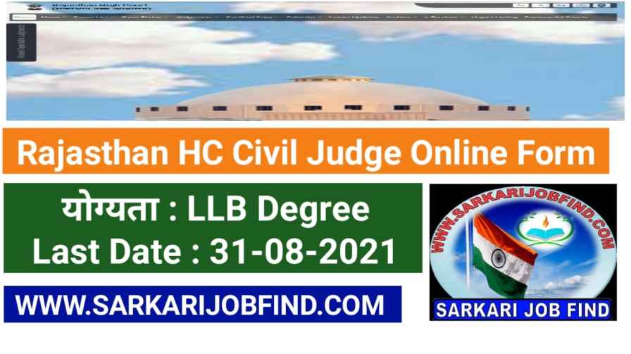 Rajasthan Civil Judge Exam Date | Rajasthan Vacancy 2021
