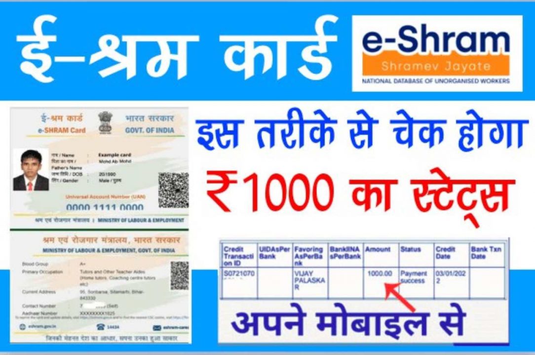 E Shram Card Payment List: सरकार ने ई श्रम कार्ड का पेमेंट किया जारी